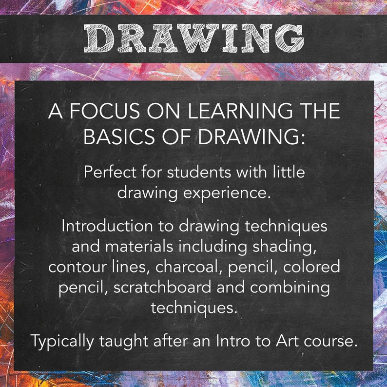 High School Art Lessons for Drawing Curriculum W Projects, Plans ...