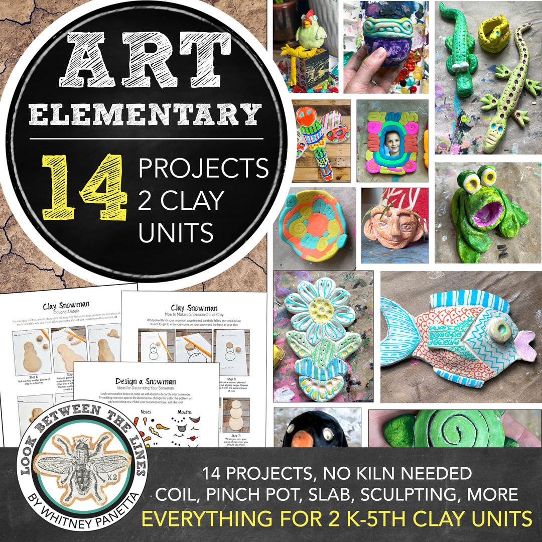Air Dry Clay Elementary Art Curriculum: 2 Units, 14 Projects - Etsy