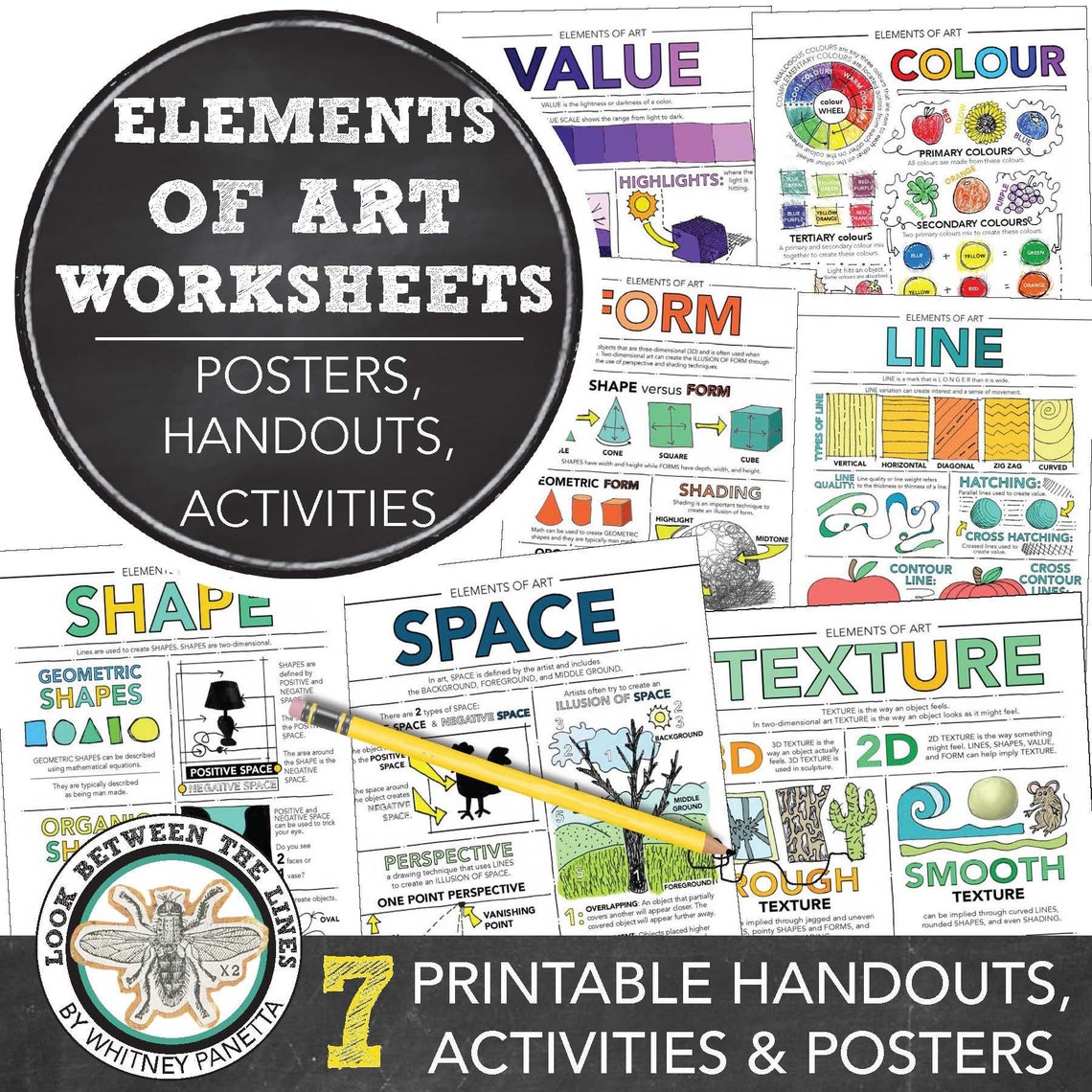 Elements of Art Worksheets, Activities, Lesson, Posters Elementary ...