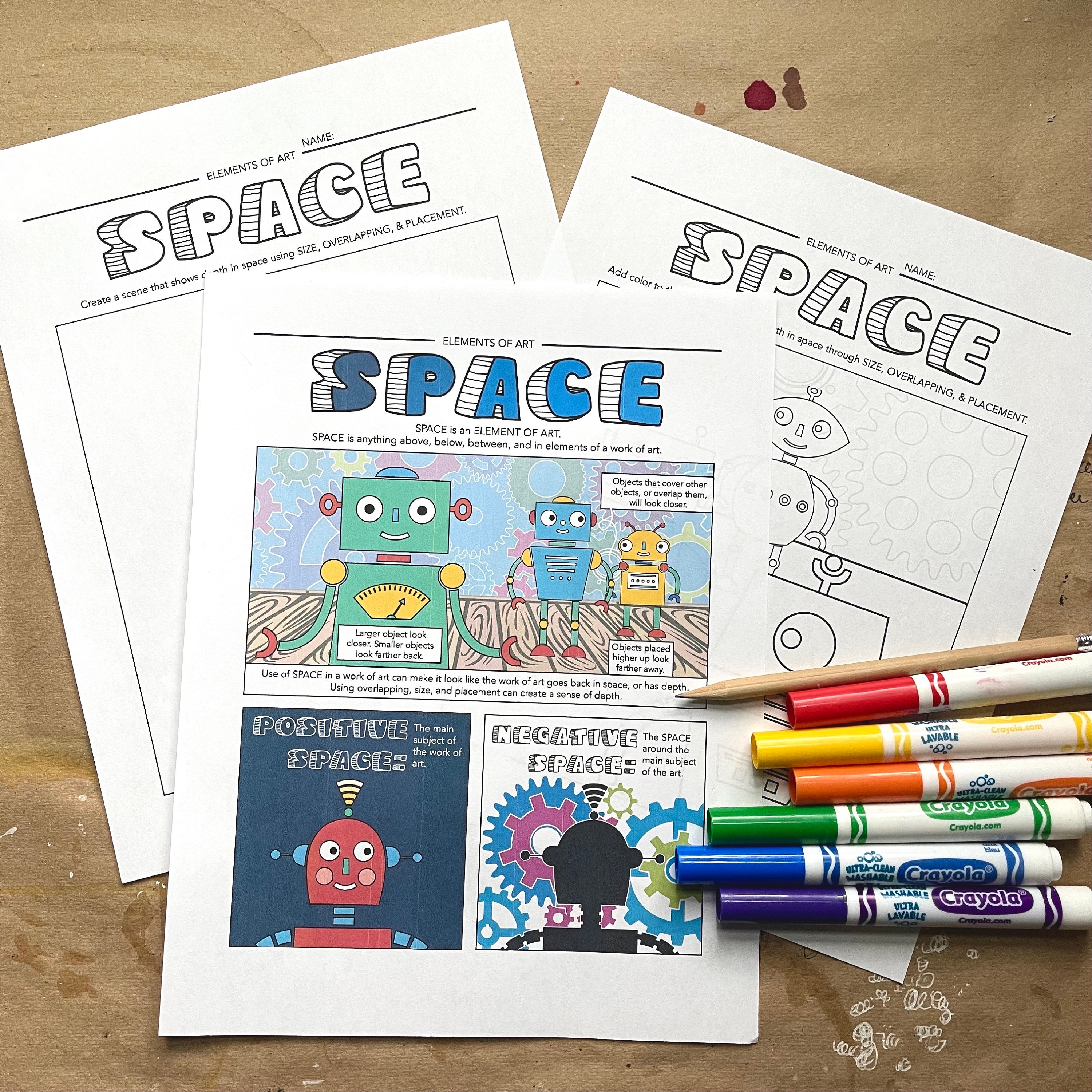 Elements of Art Worksheets: Elementary & Middle School Art (PDF) - Etsy