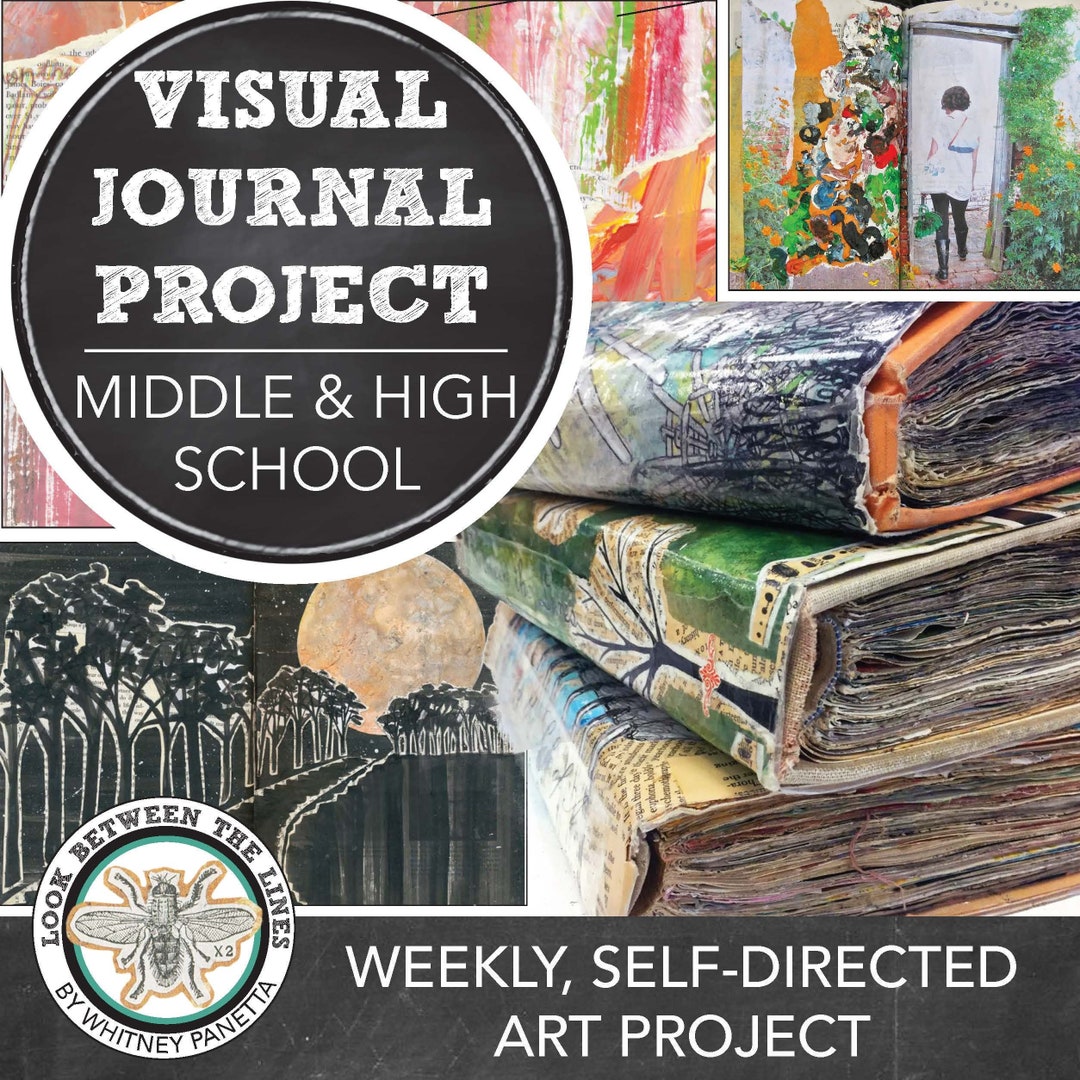 Middle School Art, High School Art Project Visual Journal, Altered Book ...