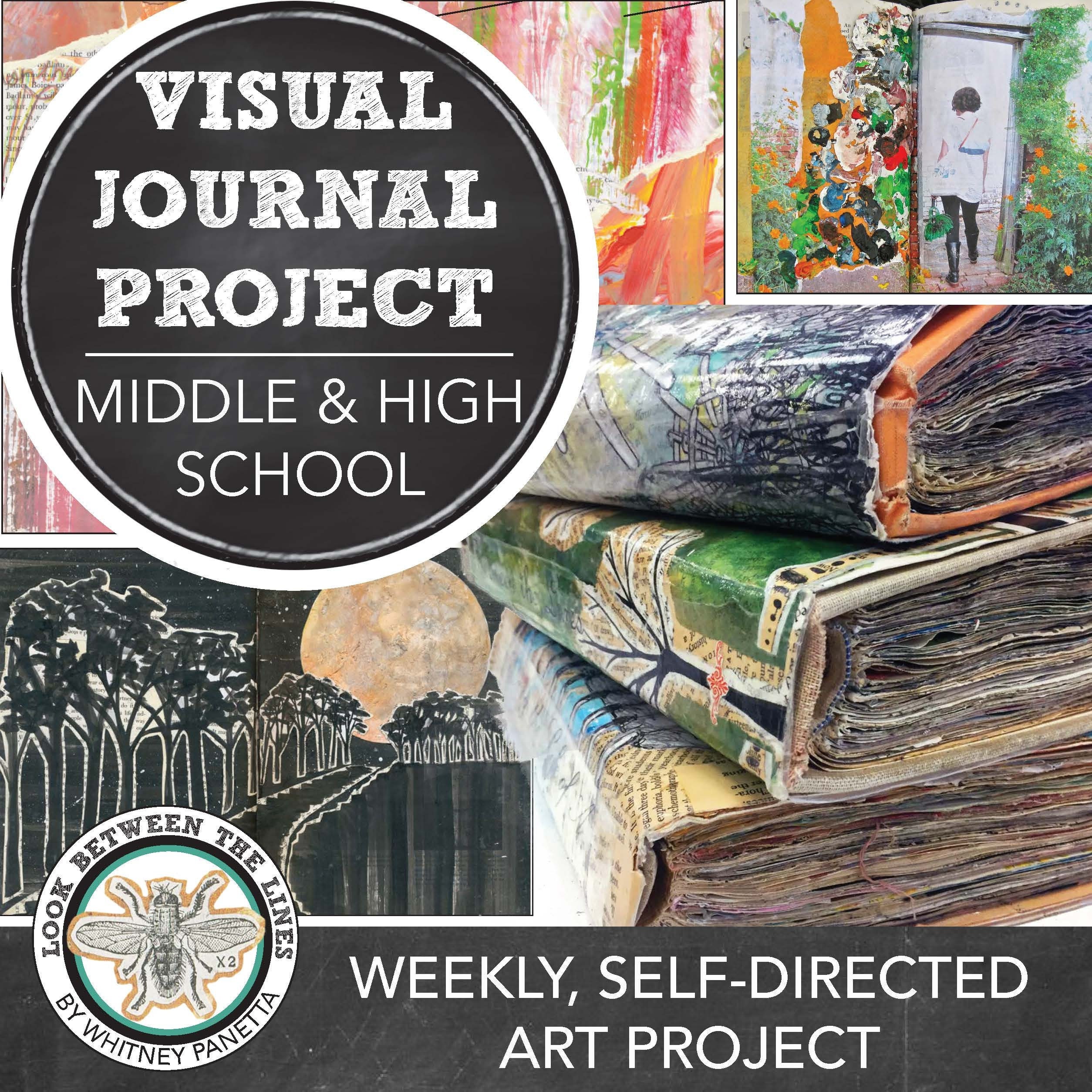 Middle School Art, High School Art Project Visual Journal, Altered Book ...