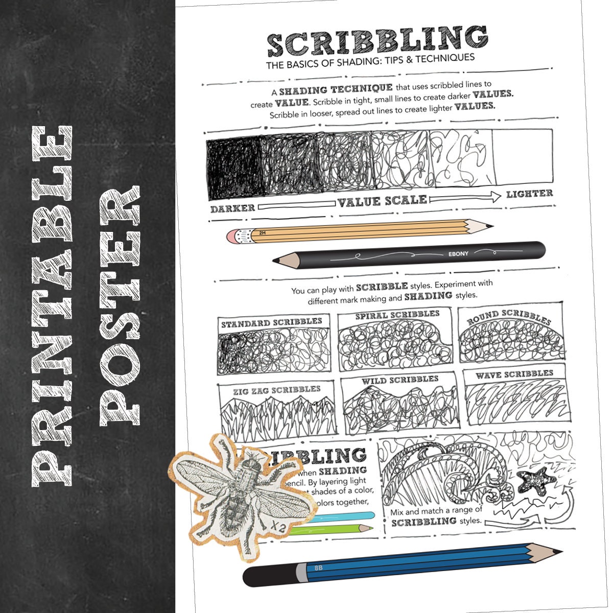 Shading Worksheets for Drawing in Middle School Art High - Etsy