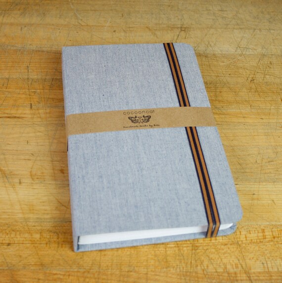 Items similar to Blue Cotton Sugarcane Paper Journal/Sketchbook/Notebok ...