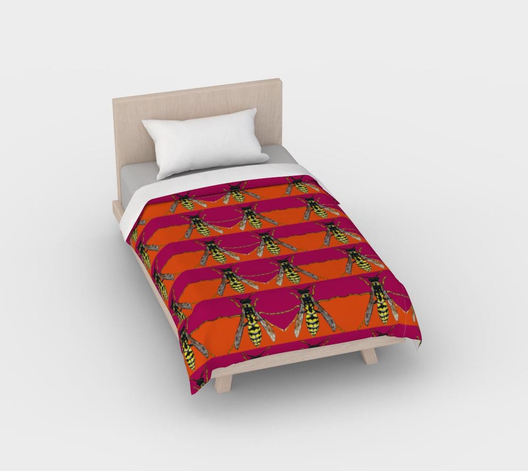 Wasps Duvet Cover Bedding Bed Bedroom Linens Cotton Insects - Etsy