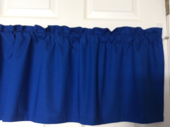 Royal Blue Curtain Valance 41 Wide X 15 | Etsy