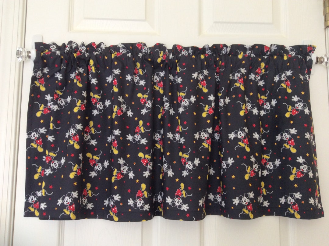 Mickey Mouse Valance 42" Wide X 15" Long/height in 100% Cotton ...