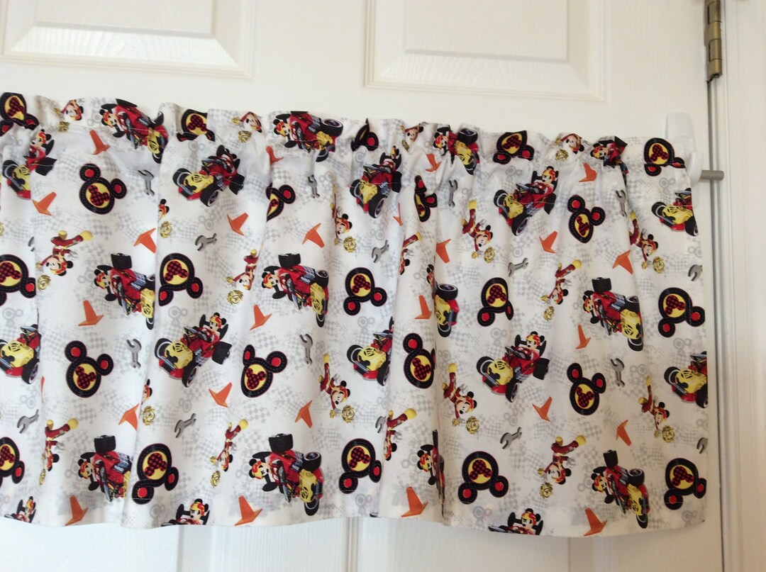 Mickey Mouse Winners Circle Valance 41" Wide X 15" Long/height in 100% ...