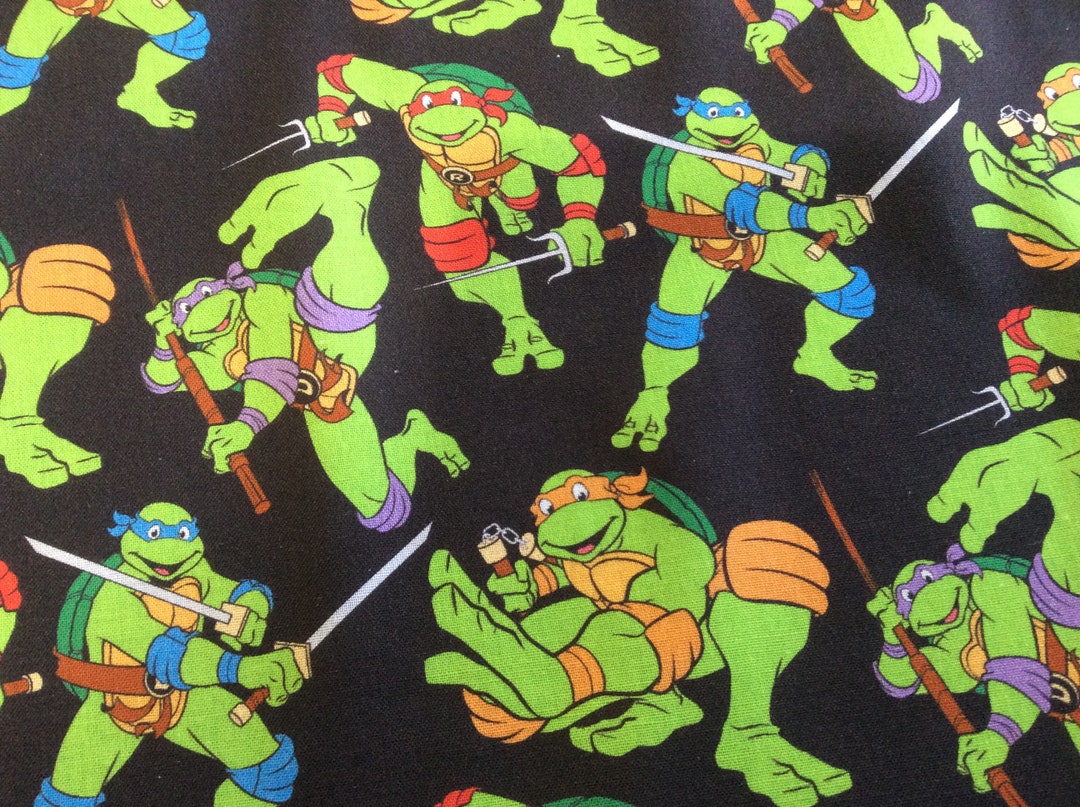 Teenage Mutant Ninja Turtles Fabric by the HALF YARD 45" Wide in 100% ...