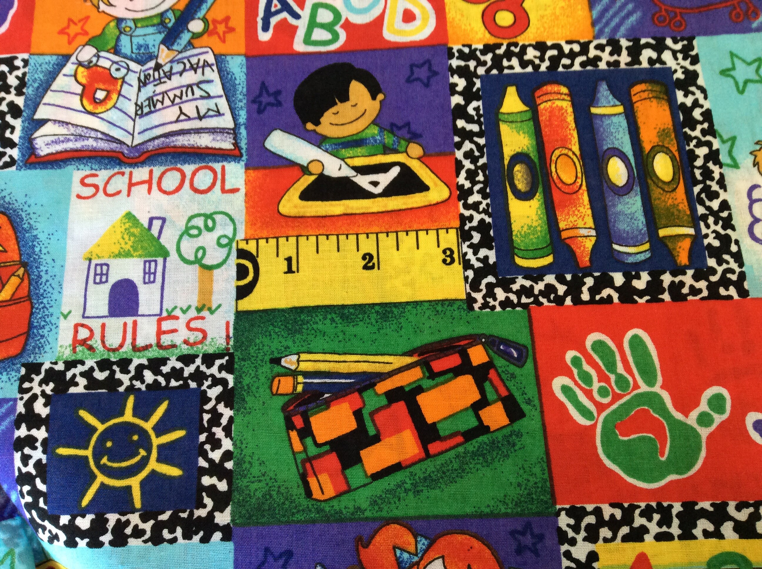 School Kids School Bus School Supplies Valance 41" Wide X 15" Long ...