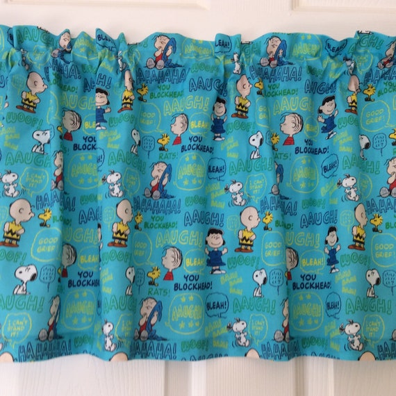 Peanuts Snoopy Lucy Woodstock Linus Valance 41 Wide and - Etsy