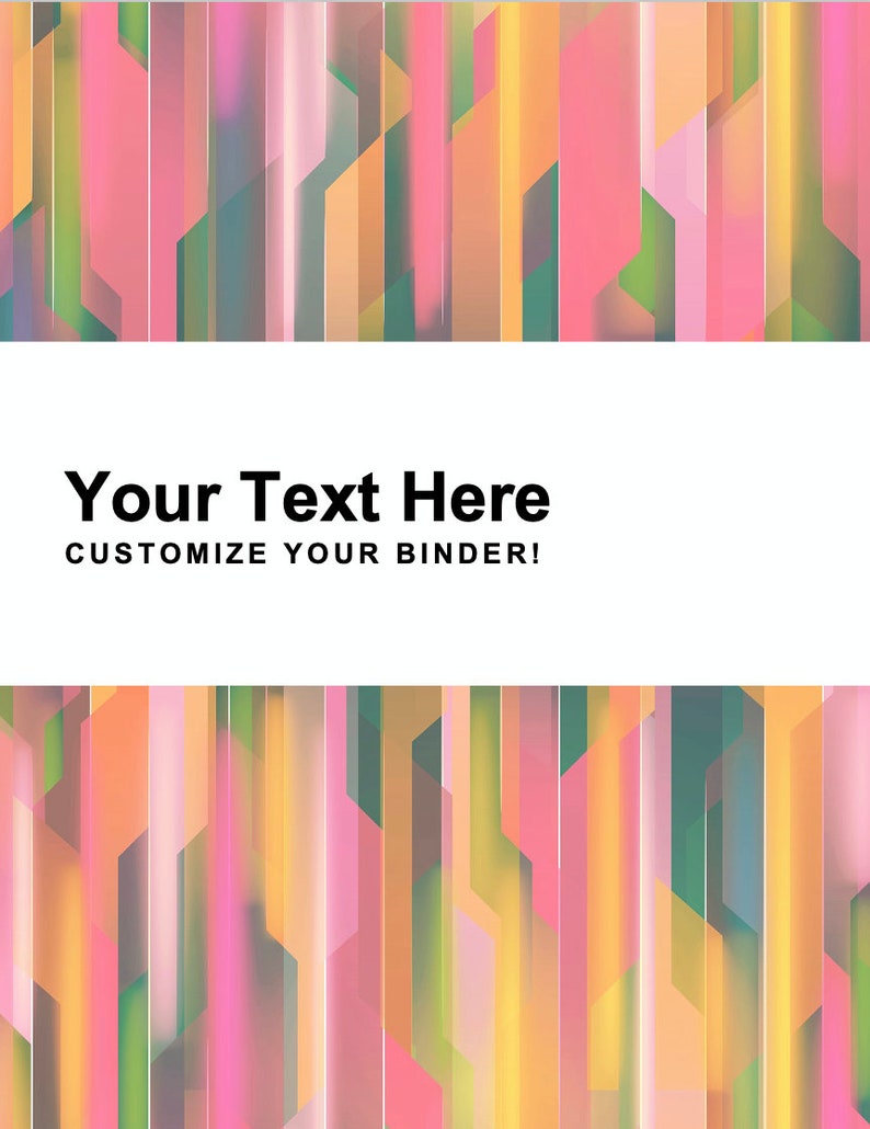 Binder Cover Printable Editable, Binder Insert, Planner Cover, Teacher ...