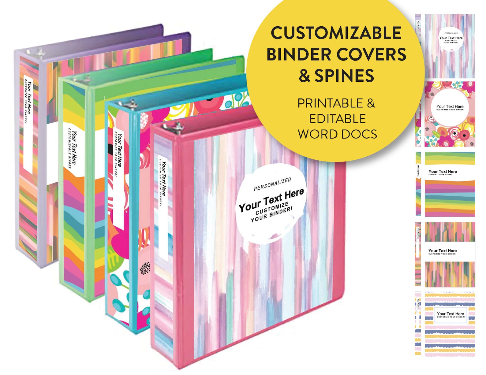 Binder Cover Printable Editable, Binder Insert, Planner Cover, Teacher ...