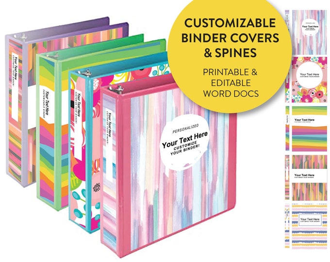 Binder Cover Printable Editable, Binder Insert, Planner Cover, Teacher ...