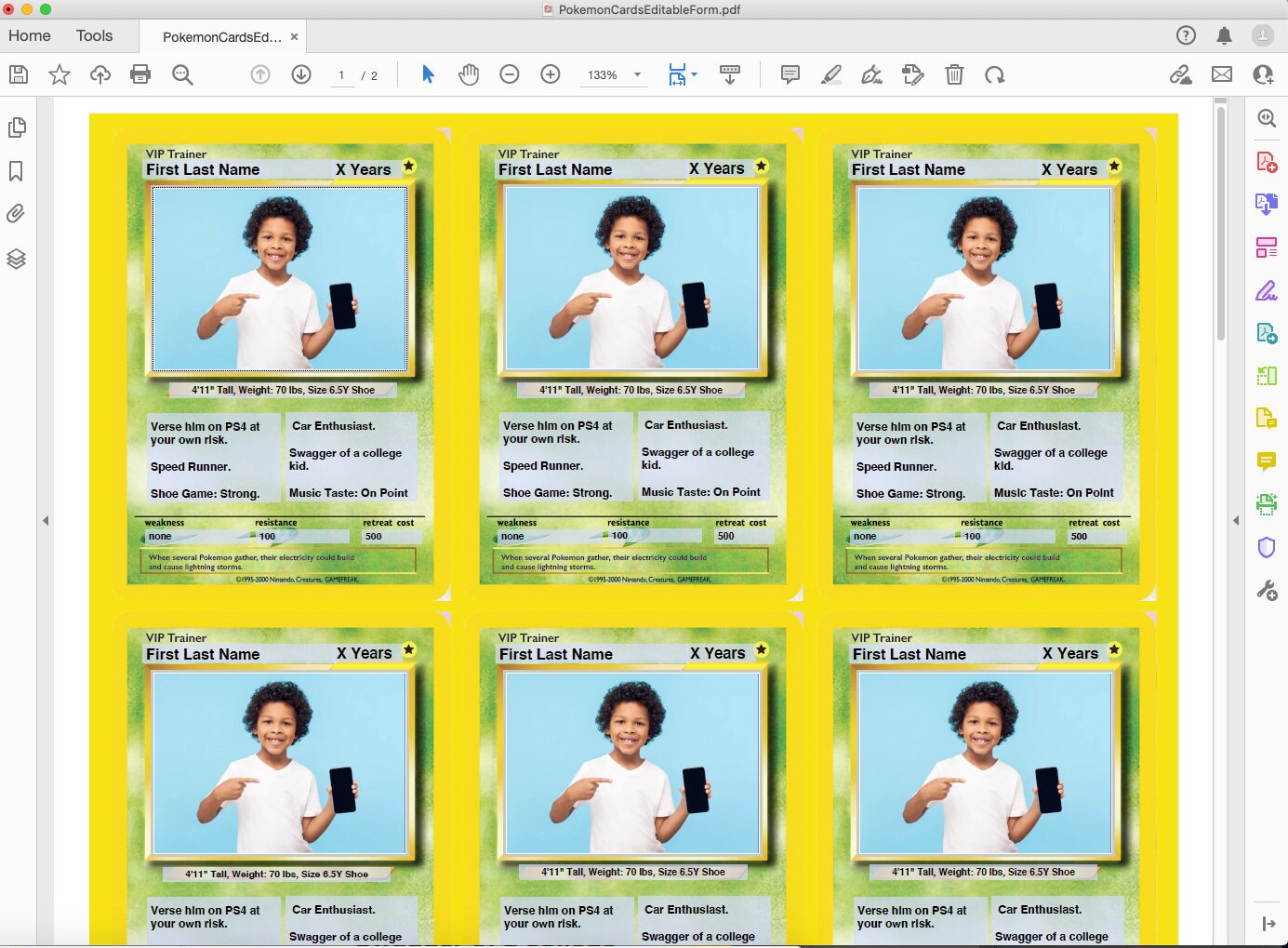Custom Pokemon Card - Create Your Own Personalized Birthday Valentine ...
