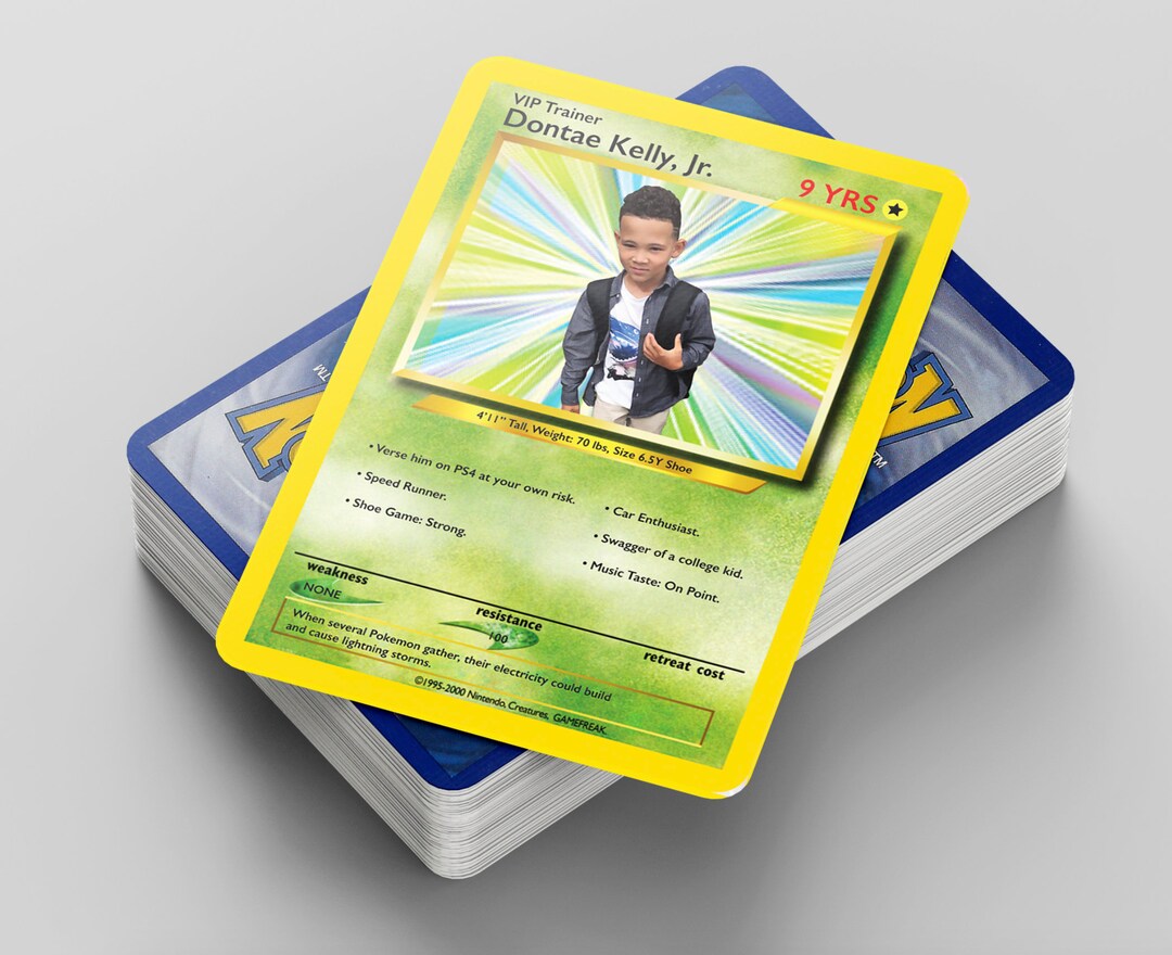 Custom Pokemon Card - Create Your Own Personalized Birthday Valentine ...