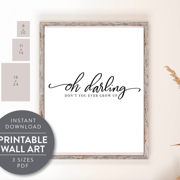 Darling Dont Ever Grow Up - Etsy