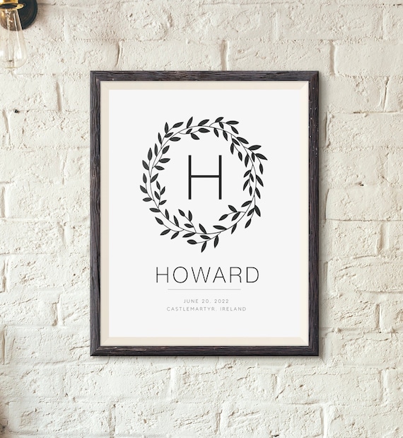 Custom Printable Monogram Sign Print Decor for Wedding | Etsy