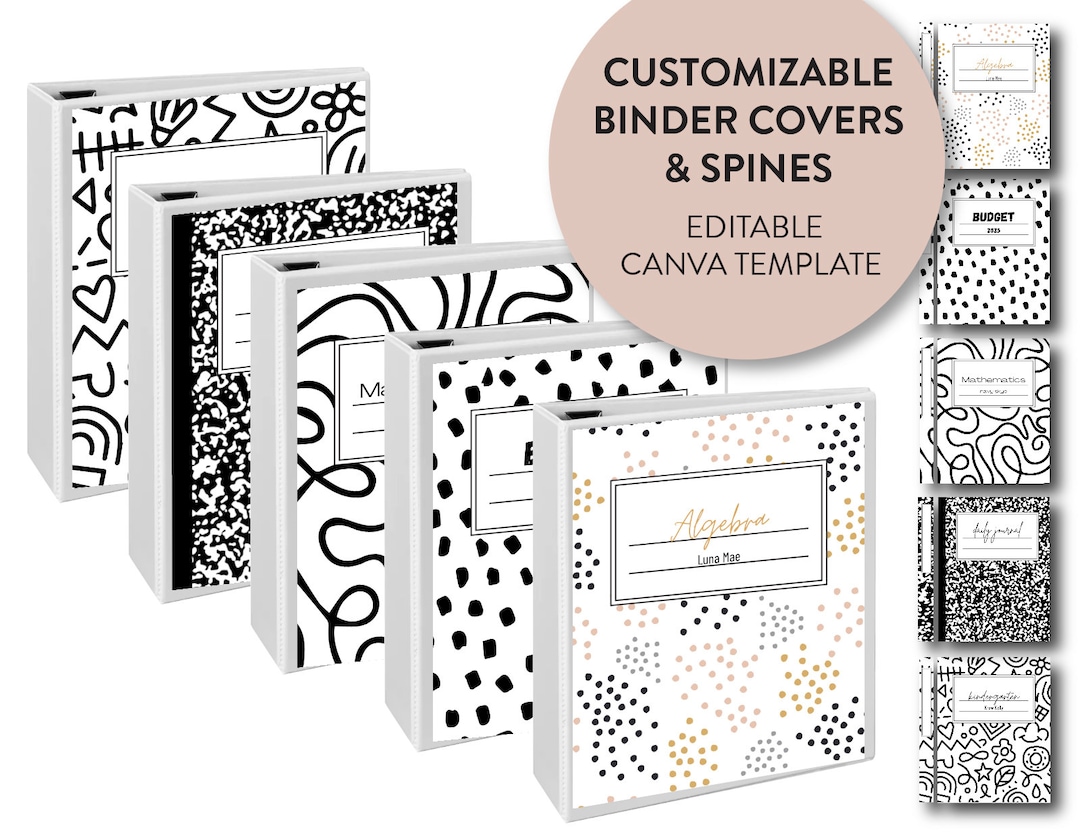 Binder Cover Printable Editable, Binder Insert, Planner Cover, Teacher ...