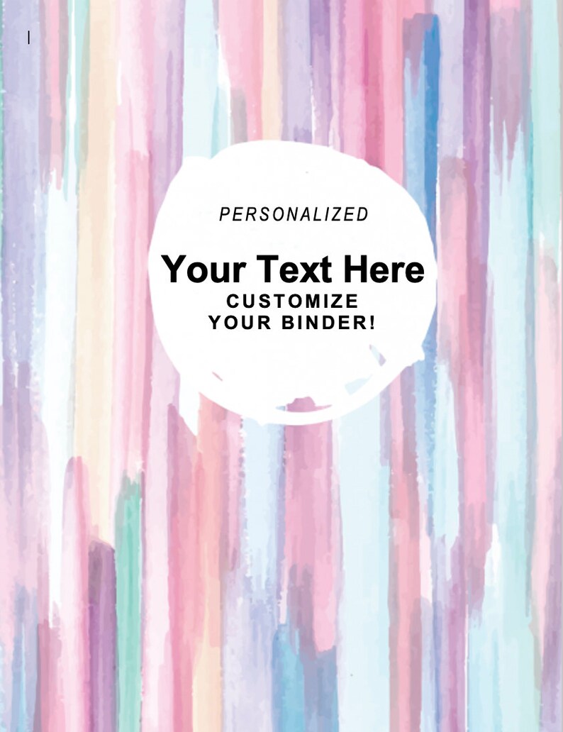 Binder Cover Printable Editable, Binder Insert, Planner Cover, Teacher ...