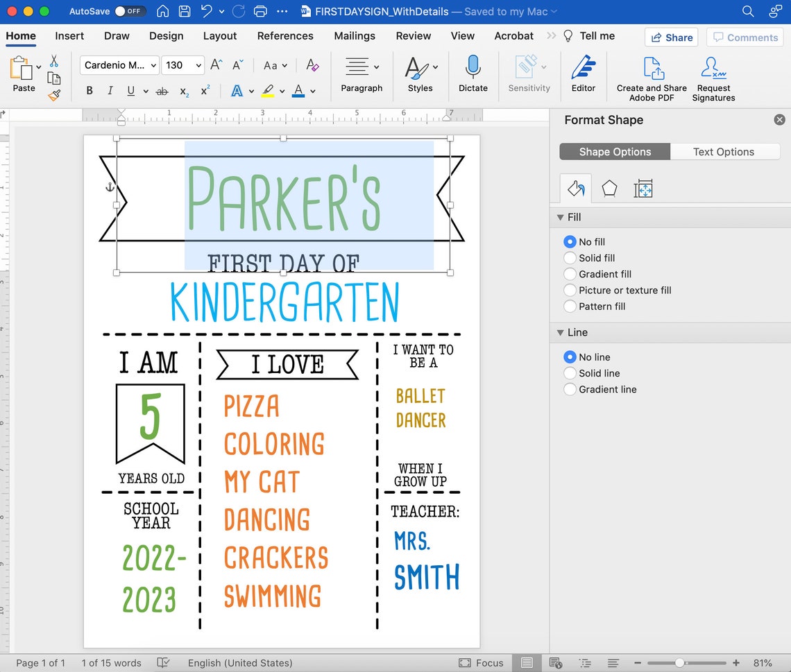 Editable Printable First Day Back to School Sign, Reusable Poster ...