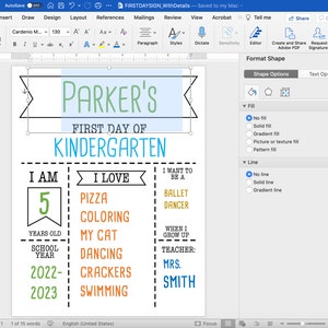 Editable Printable First Day Back to School Sign, Reusable Poster ...