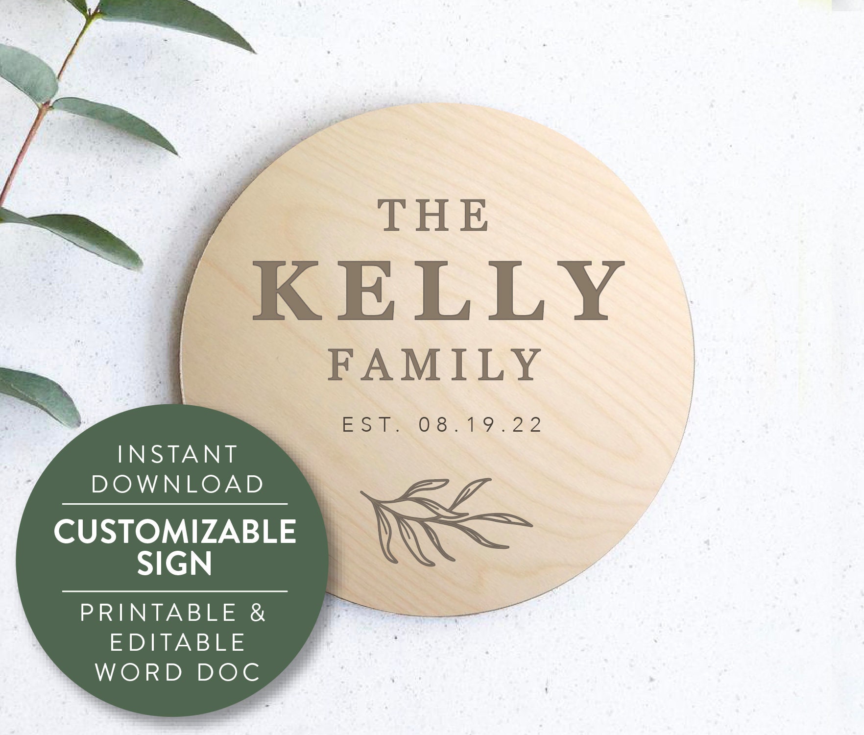 Circle Name Mockup Instant Download Make Your Own Customize ...