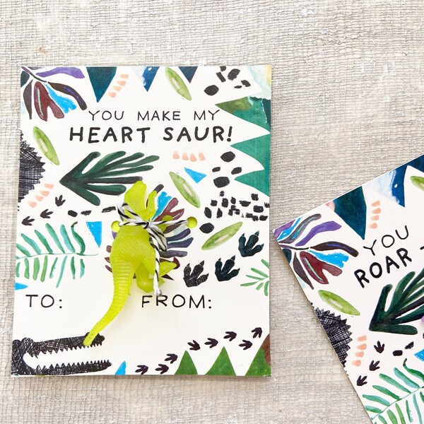 Dinosaur Valentine - Etsy