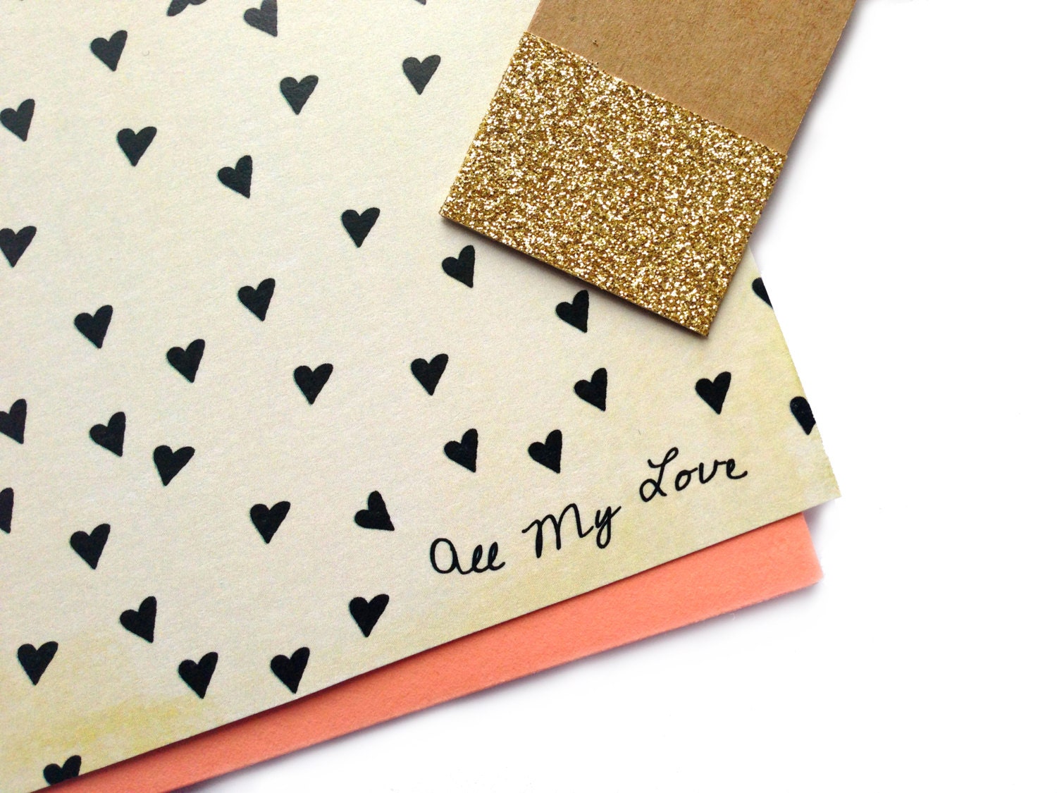 All My Love Card Single Card Blank Inside | Etsy