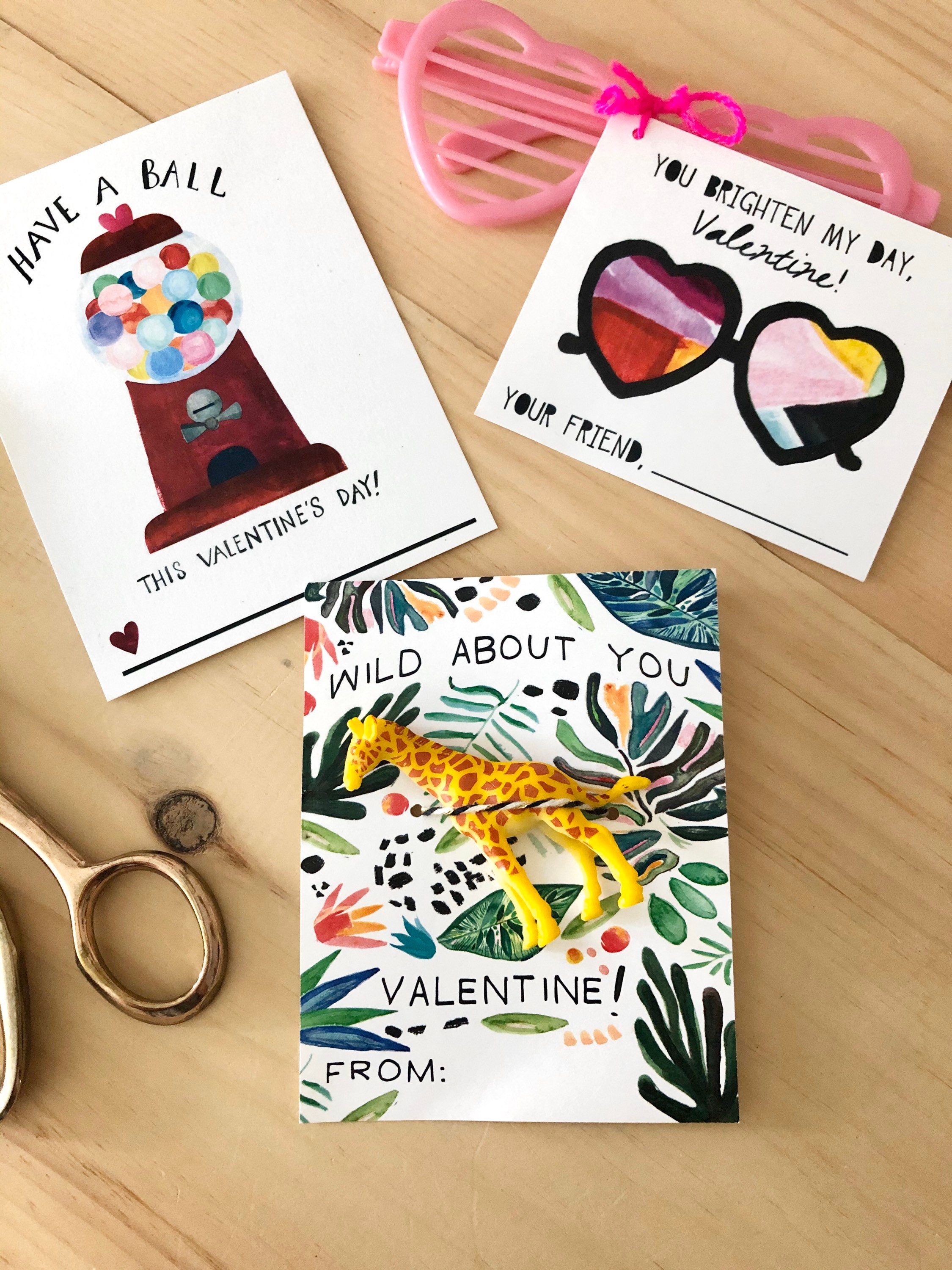 PRINTABLE Valentines Kids: "wild About You" DIGITAL DOWNLOAD - Etsy