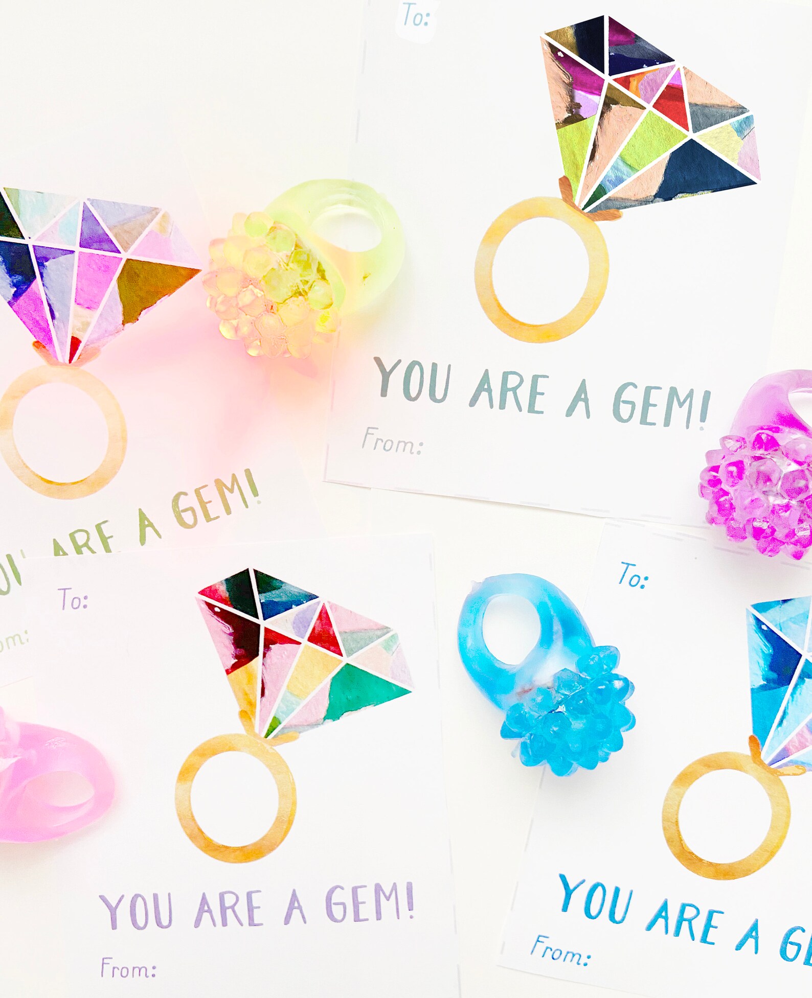 PRINTABLE Valentines for Kids: You Are a Gem DIGITAL DOWNLOAD - Etsy