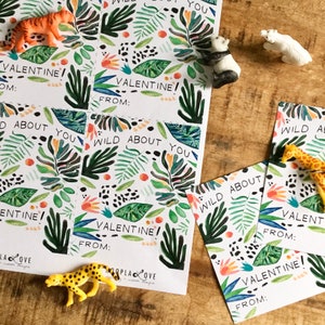 PRINTABLE Valentines Kids: "wild About You" DIGITAL DOWNLOAD - Etsy