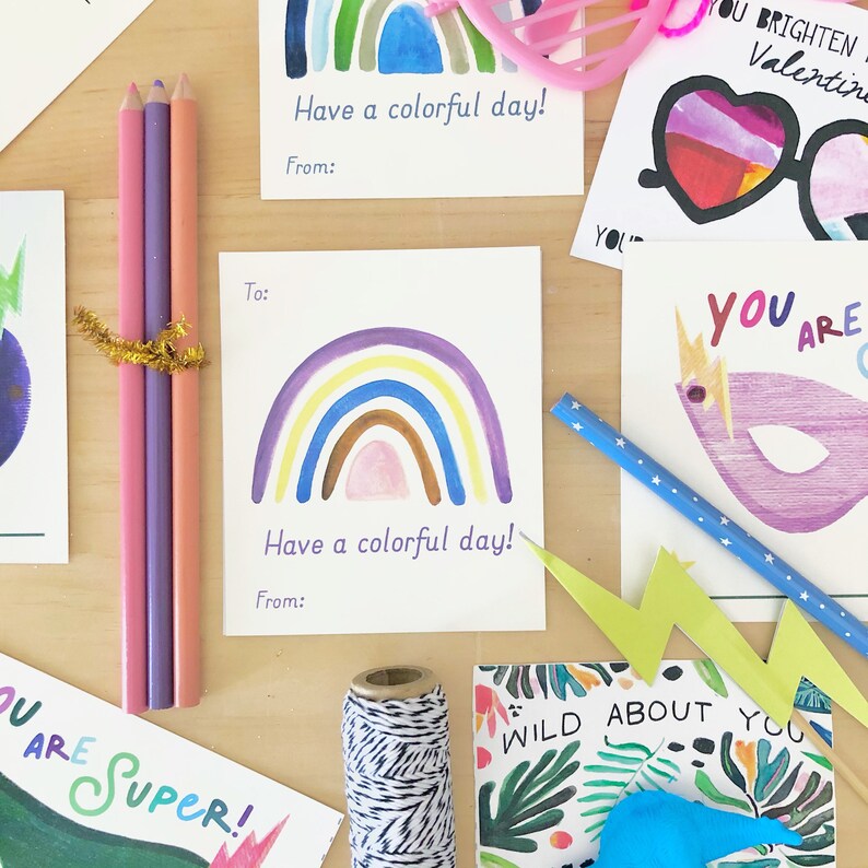 PRINTABLE Valentines Kids: "wild About You" DIGITAL DOWNLOAD - Etsy