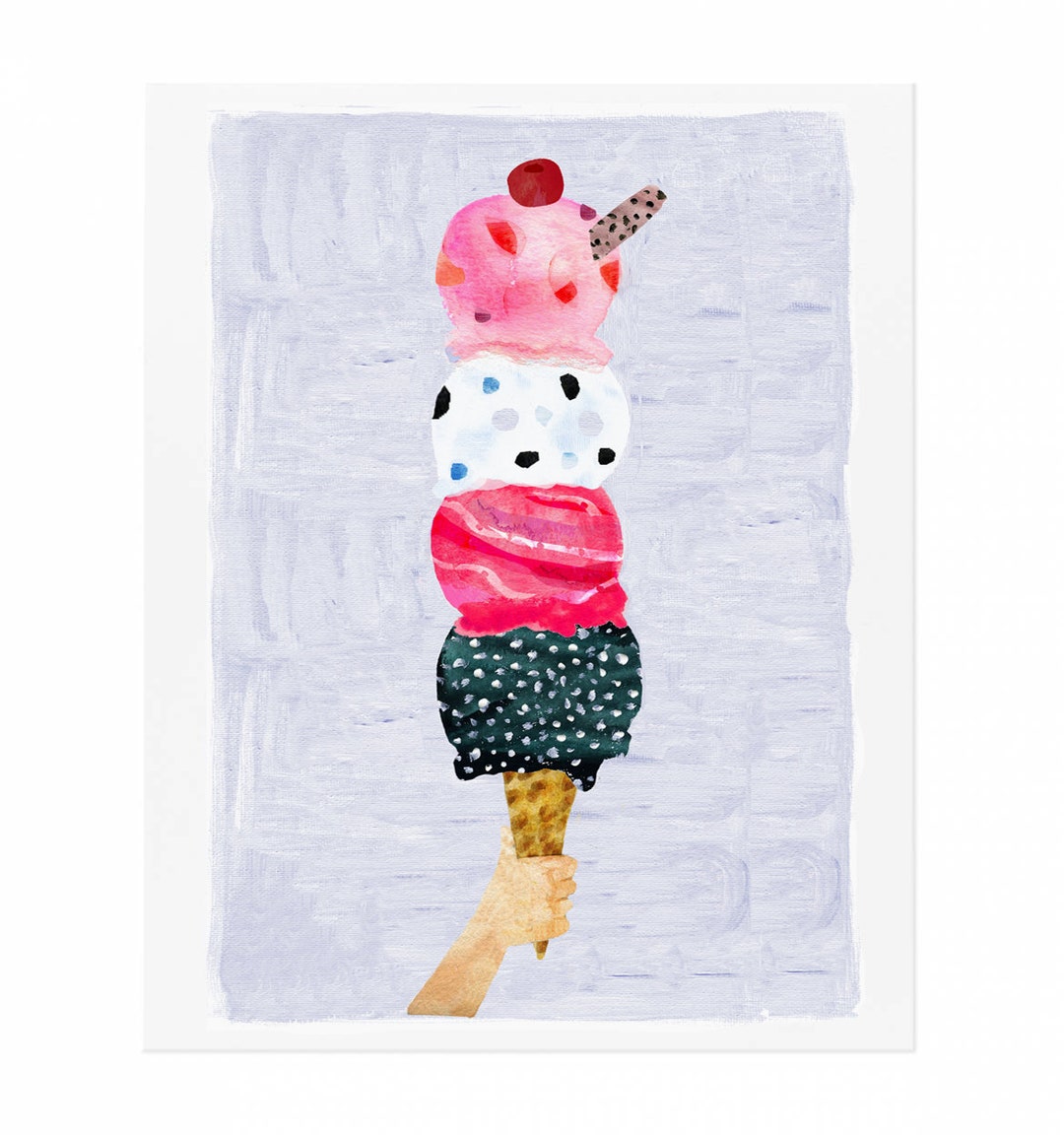 Ice Cream Art Print - Etsy