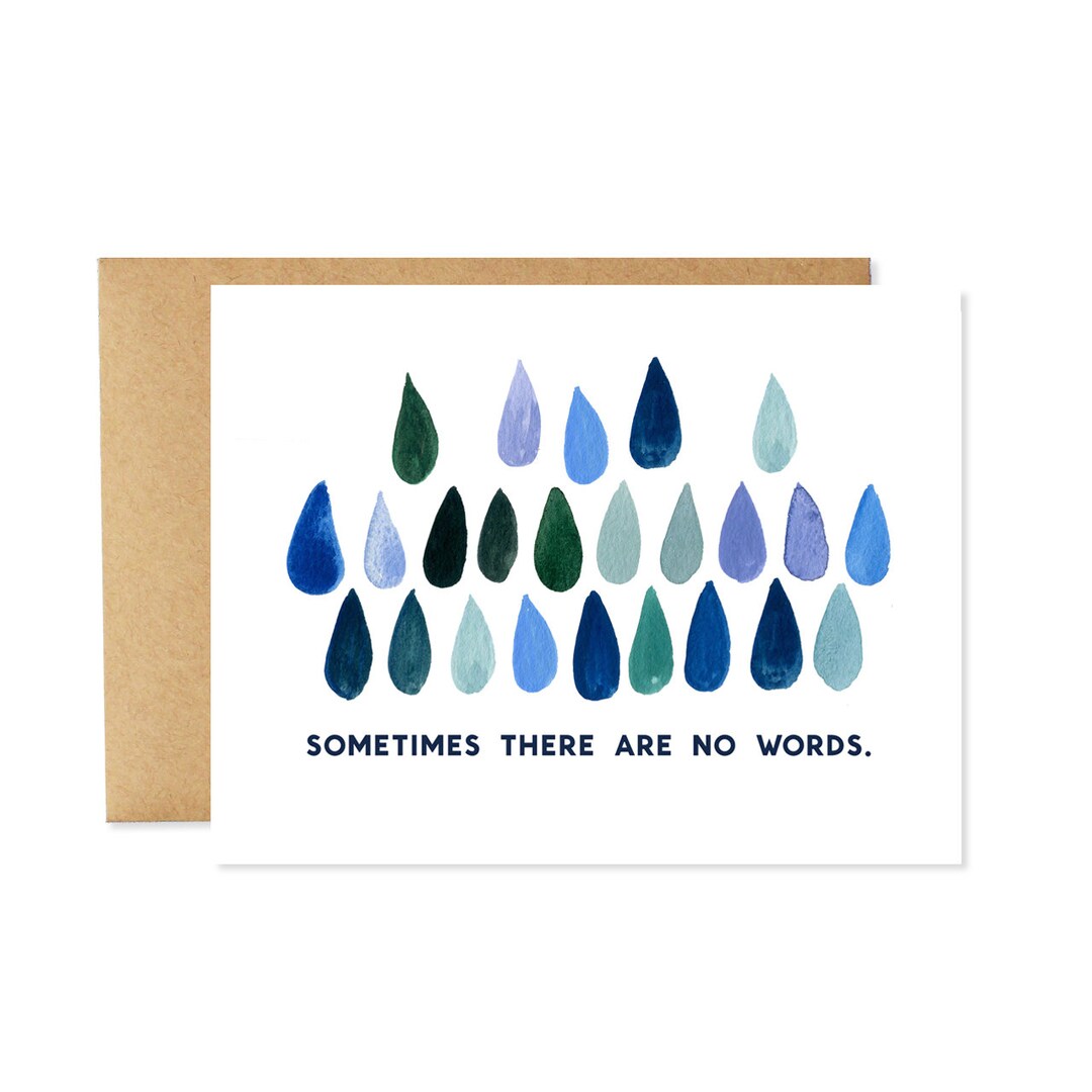 No Words Single Card: Blank Inside - Etsy