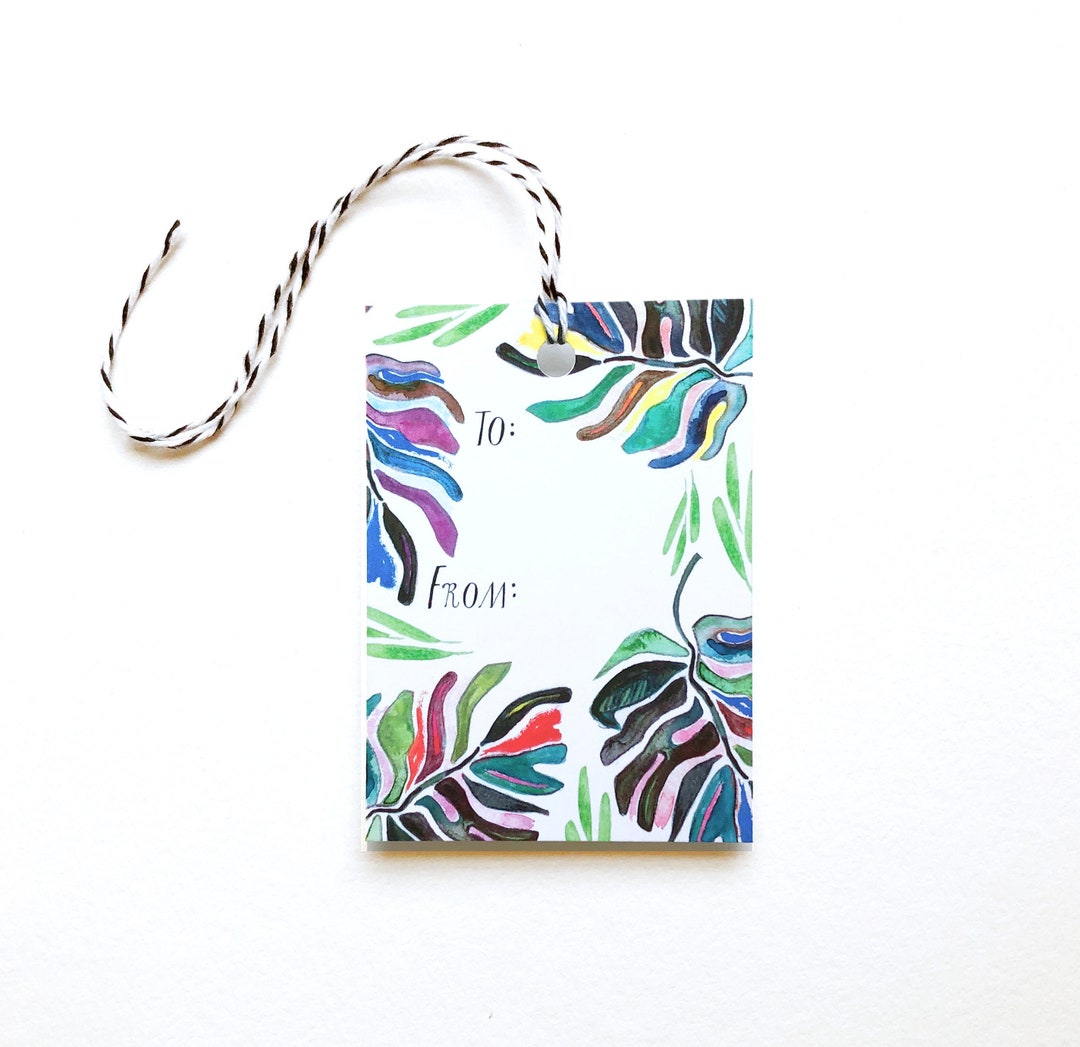 Gift Tags Pack of 10: Jungle Botanical Design - Etsy