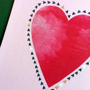 Big Red Heart Single Card - Etsy