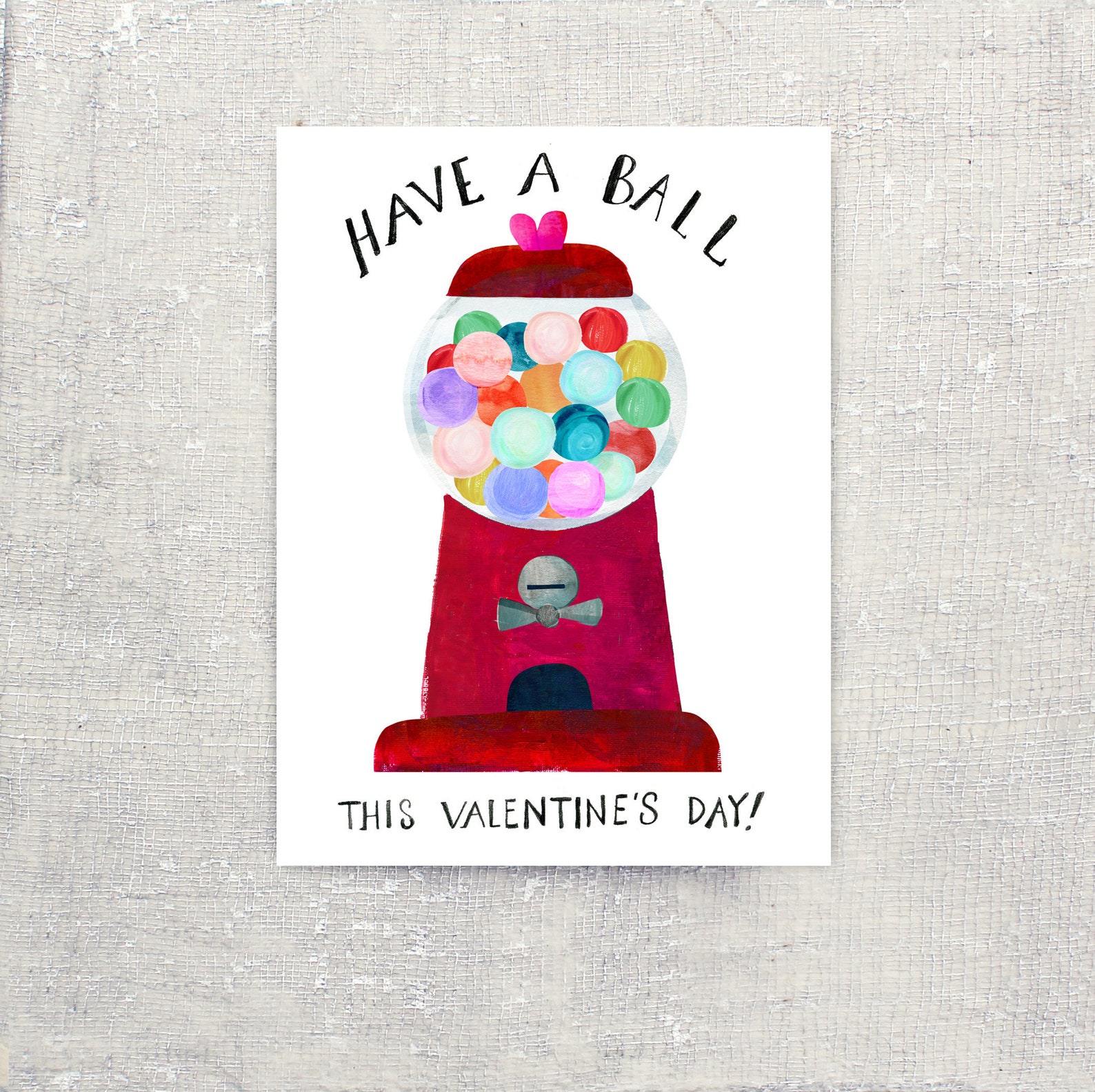PRINTABLE Valentines Kids: Gumball have a Ball - Etsy
