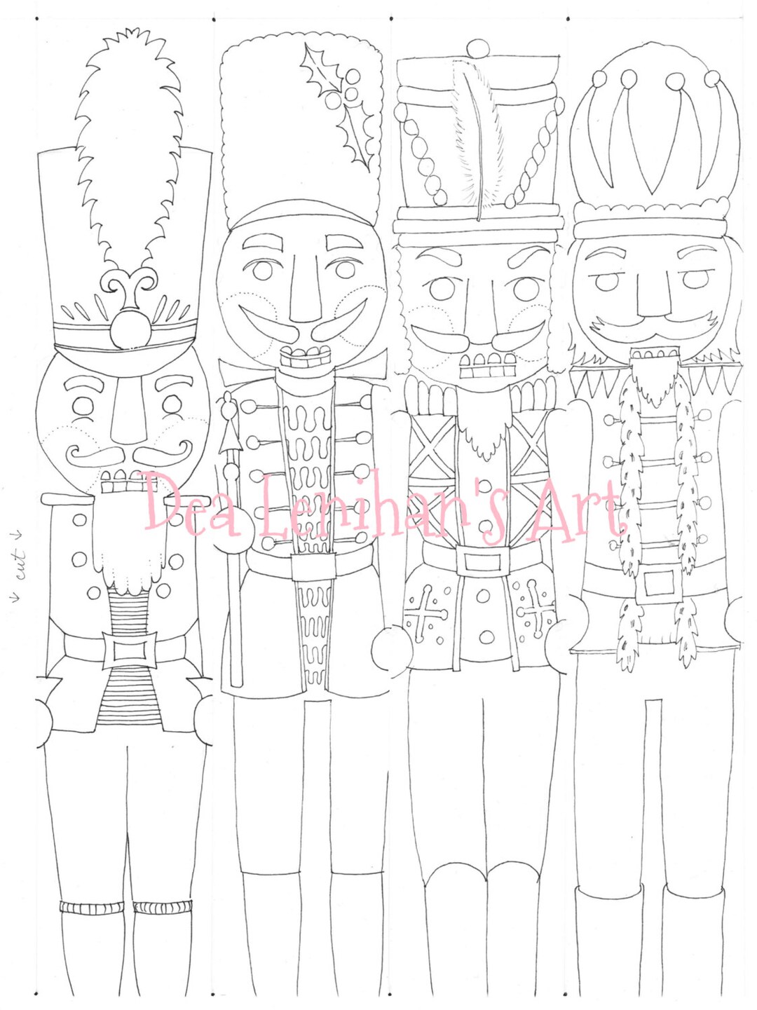 Christmas Nutcracker Coloring Page--instant Download - Etsy