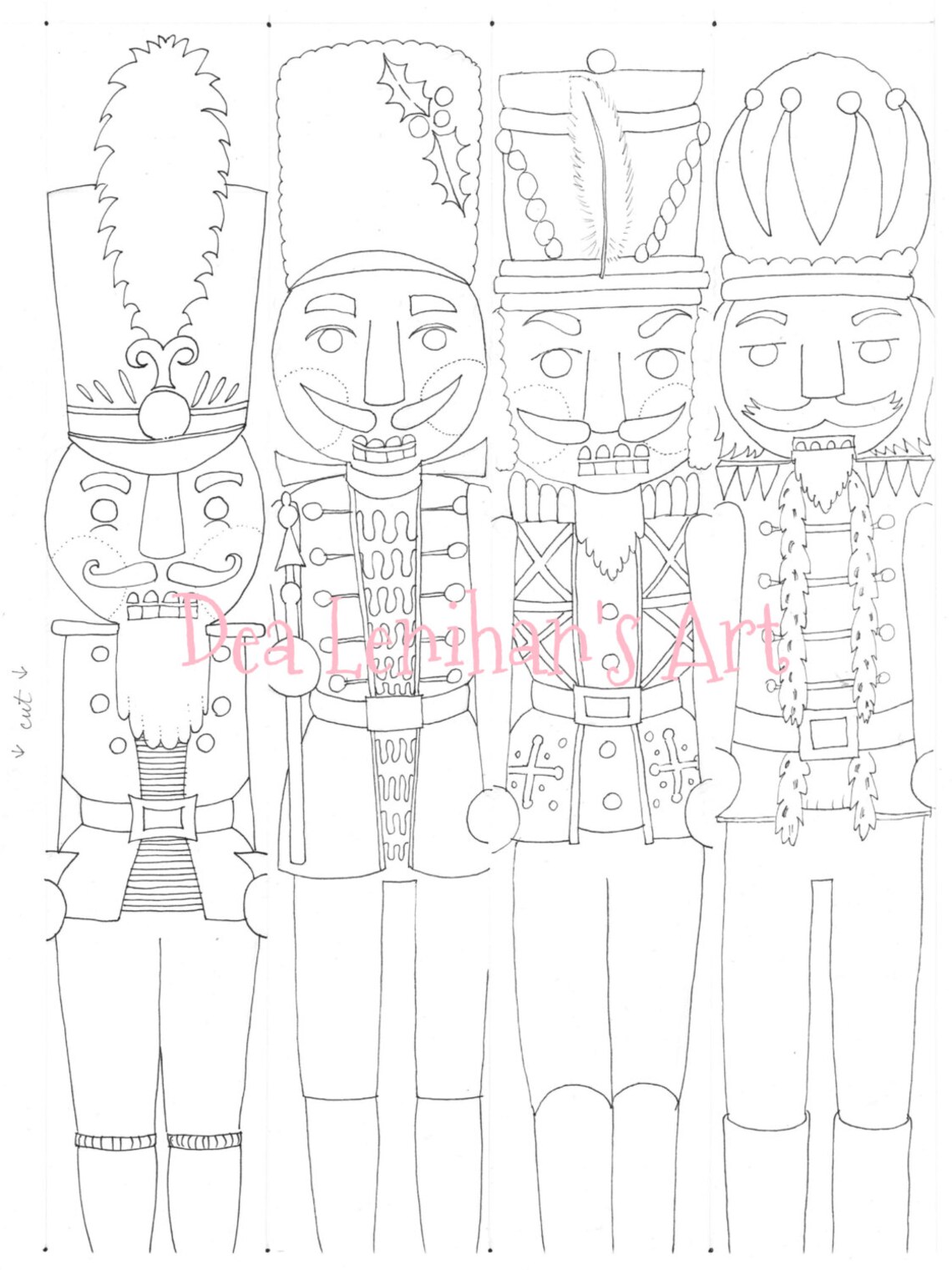 Christmas Nutcracker Coloring Pageinstant Download - Etsy