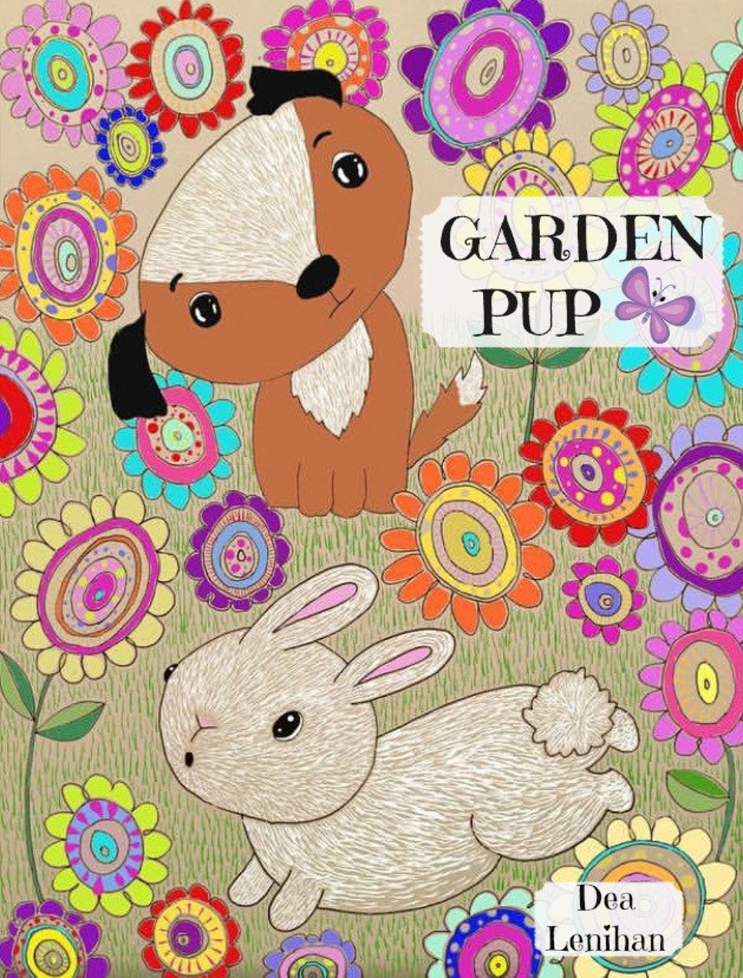 GARDEN PUP DIGITAL and Downloadable Adult or Children's Coloring Book ...