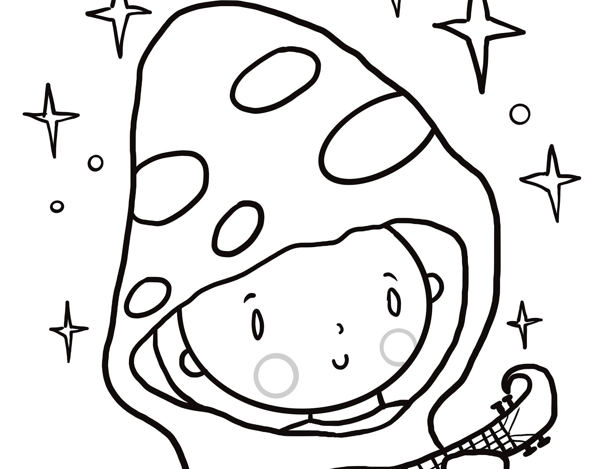 Cute Mushroom Sprite With Mandolin Coloring Page--digital Download - Etsy
