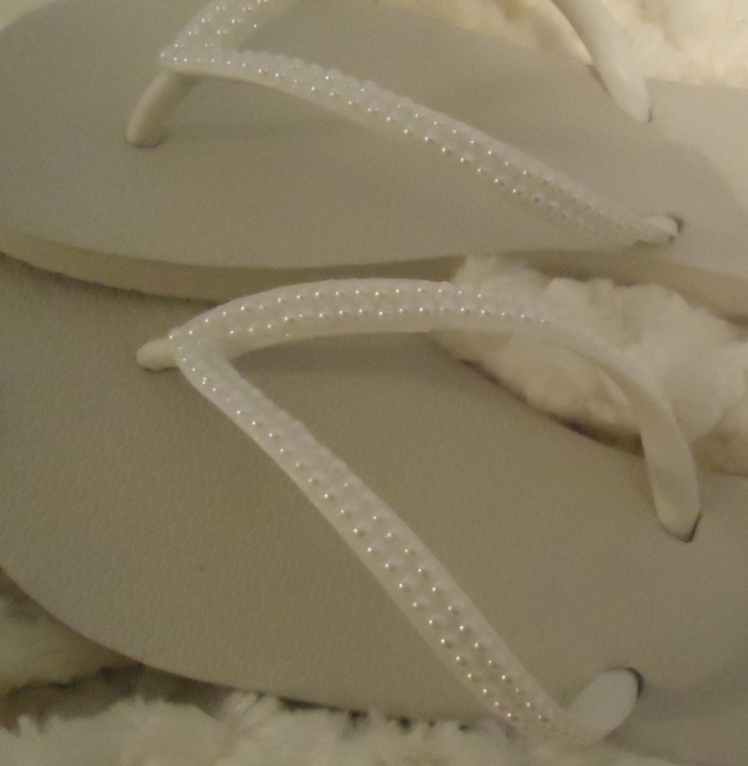Pearl Flip Flops - Etsy