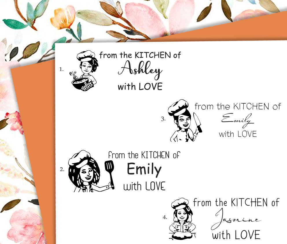 CHEF-Bitmoji Self-inking pre-inked CUSTOM STAMP Address | Etsy