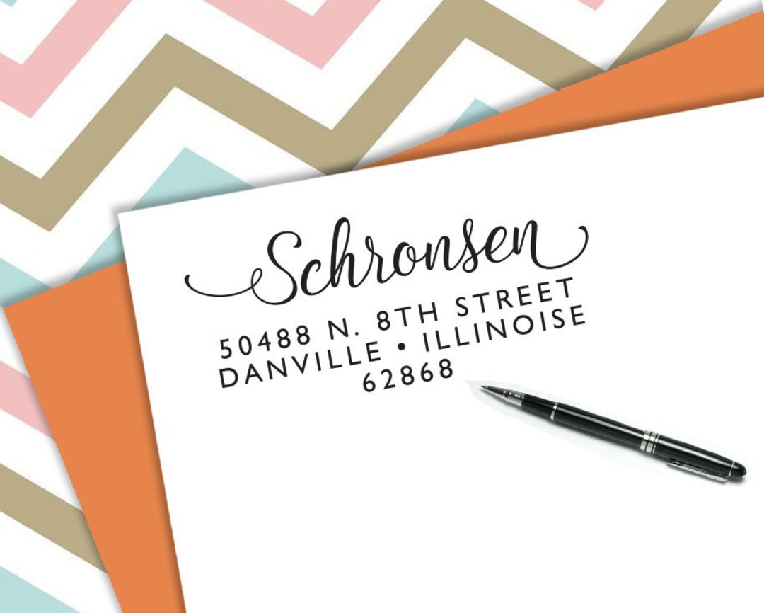 Self-inking CUSTOM STAMP, Pre Inked/self-inking, Address Stamp, Custom ...