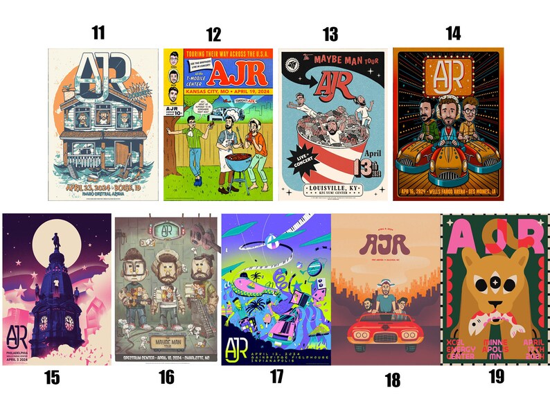 Ajrbrothers 2024 Tour Poster, AJR Poster, AJR 2024 Tour Music, Wall ...