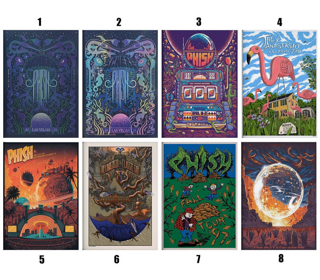 Phish Band 2024 Tour Poster, Phish 2024 Poster, Phish 2024 Tour Music ...