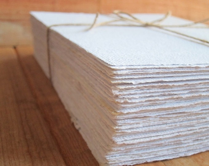 White Handmade Paper Sheets / Recycled Paper /printable Paper / Letter ...