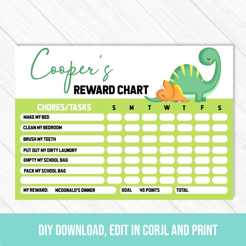 DIY Printable | Reward Charts - Etsy