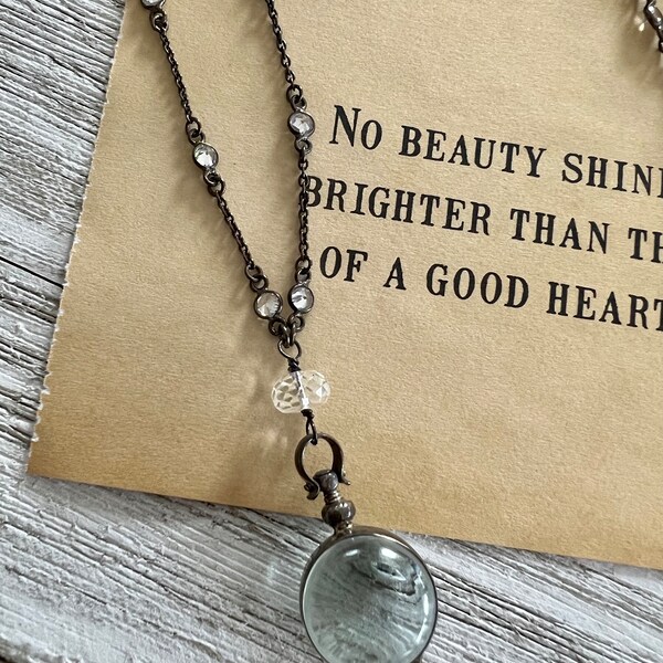 Long Locket Necklace - Etsy